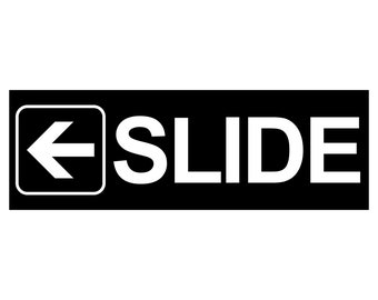 Slide to Open Wooden Sign, Sliding Door , Slide With Left Right Arrow ...