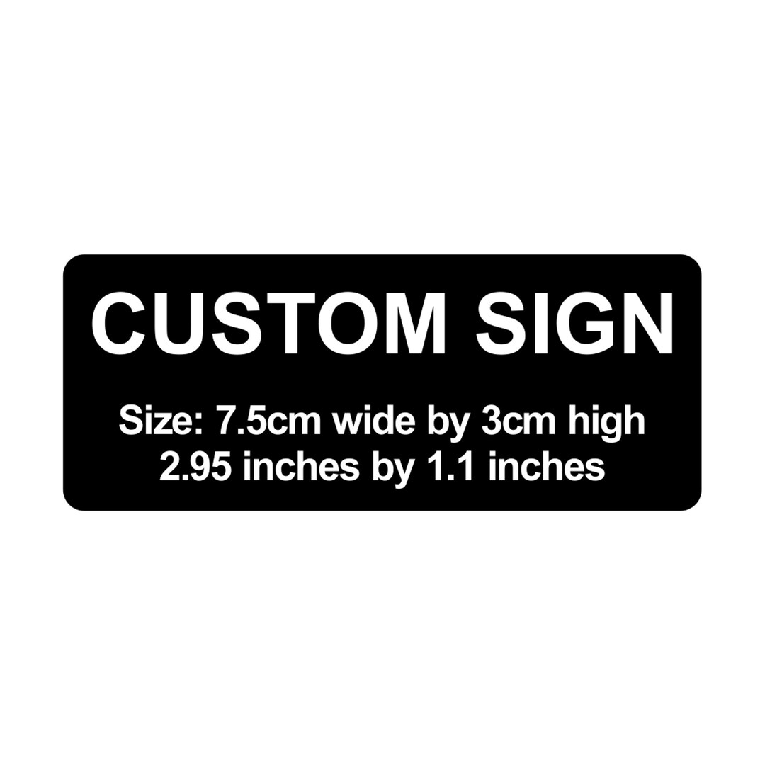 Laser Engraved Custom Sign Laminated Acrylic Plaque (7.5cm X 3cm / 2.95 ...