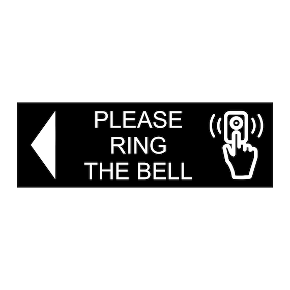 Please Ring the Bell Sign Plaque With Left Arrow and Graphic | Etsy