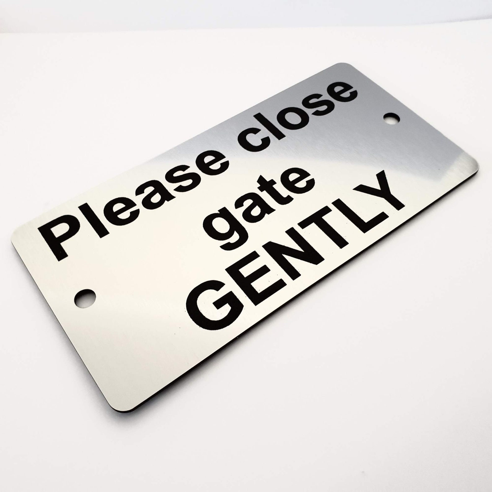 Please Close the Gate GENTLY Sign Plaque - Etsy