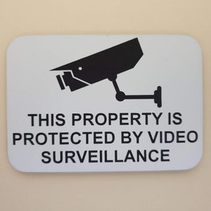 This Property is Protected by Video Surveillance Sign Plaque CCTV ...