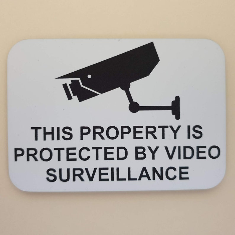 This Property is Protected by Video Surveillance Sign Plaque - Etsy