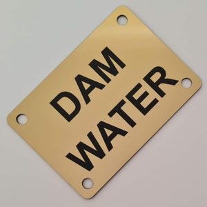 Dam Water Sign Plaque - Etsy