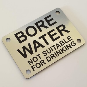 Bore Water Not Suitable for Drinking Sign Plaque - Etsy