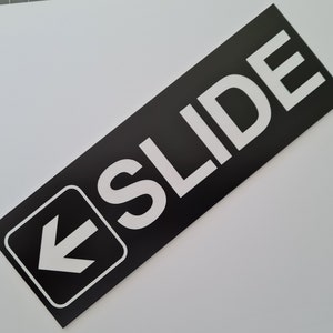 Slide With Left Arrow Sign Plaque - Etsy