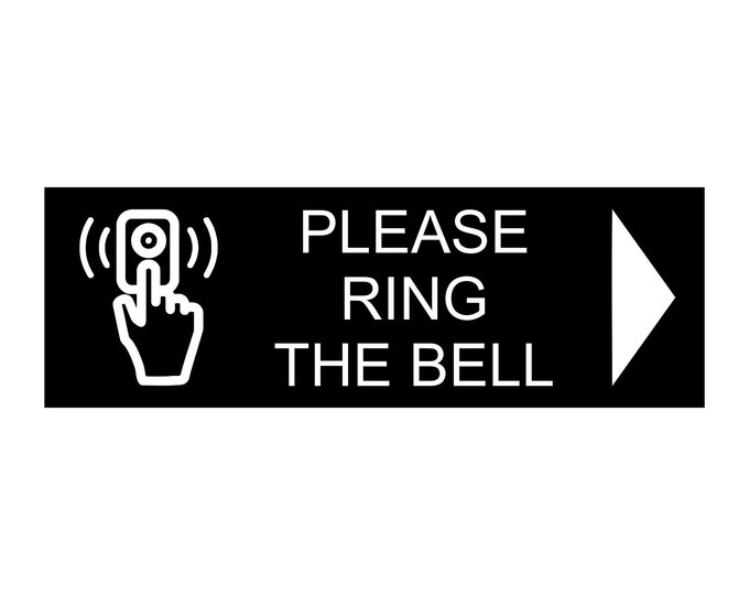 Please Ring Bell Sign Adhesive Sticker Notice - Etsy