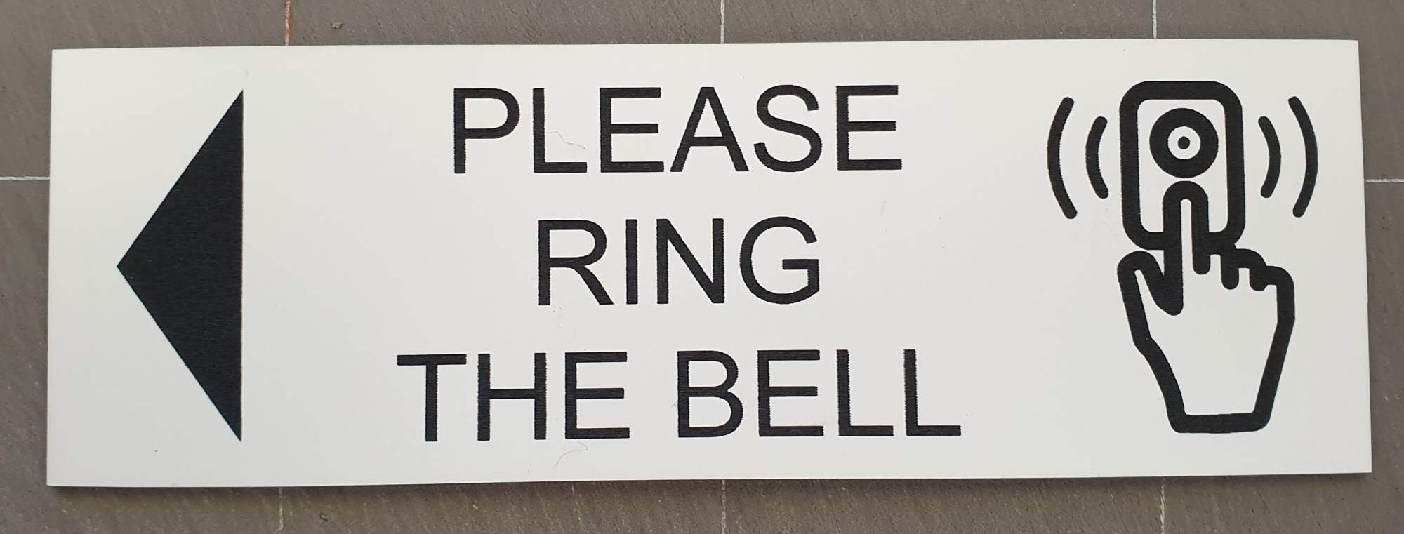 Please Ring the Bell Sign Plaque With Left Arrow and Graphic - Etsy