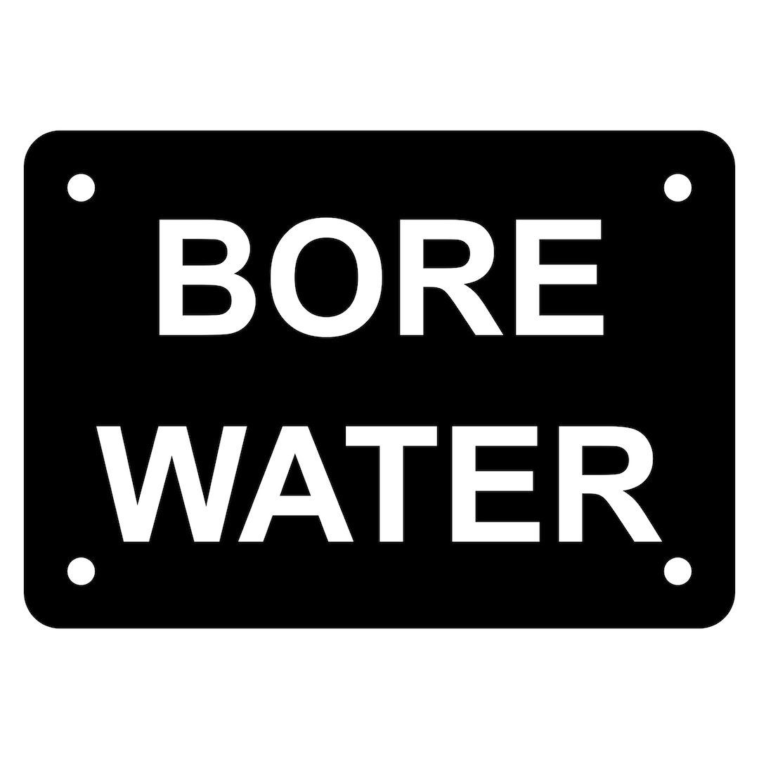 Bore Water Sign Plaque - Etsy