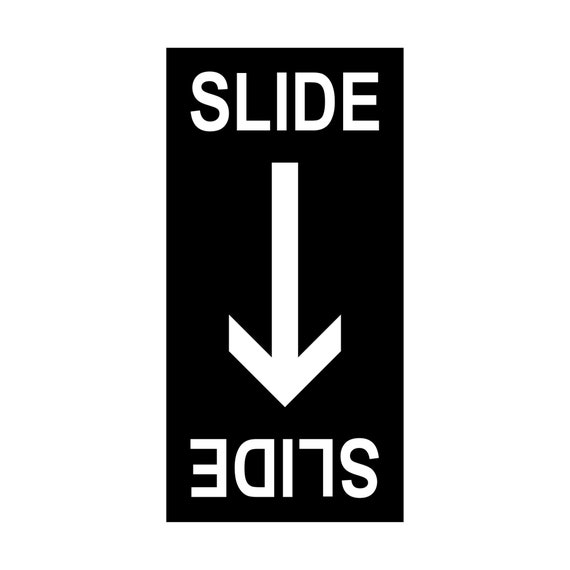 Retail Signage Slide Arrow Door Sign Sticker Decal - Shopfront, Trading ...