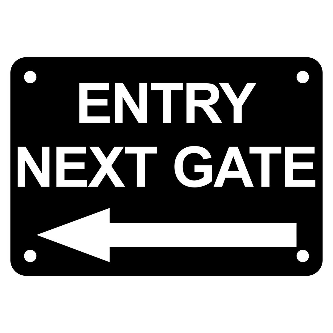 Entry Next Gate With Left Arrow Sign Plaque - Etsy