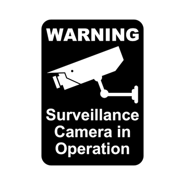 Camera in Operation Sign - Etsy