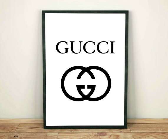 Gucci Print Printable Wall Art Gucci Logo Printable Gucci | Etsy