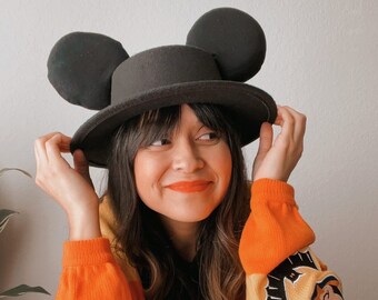 Mickey Ears Fedora Hat - Etsy