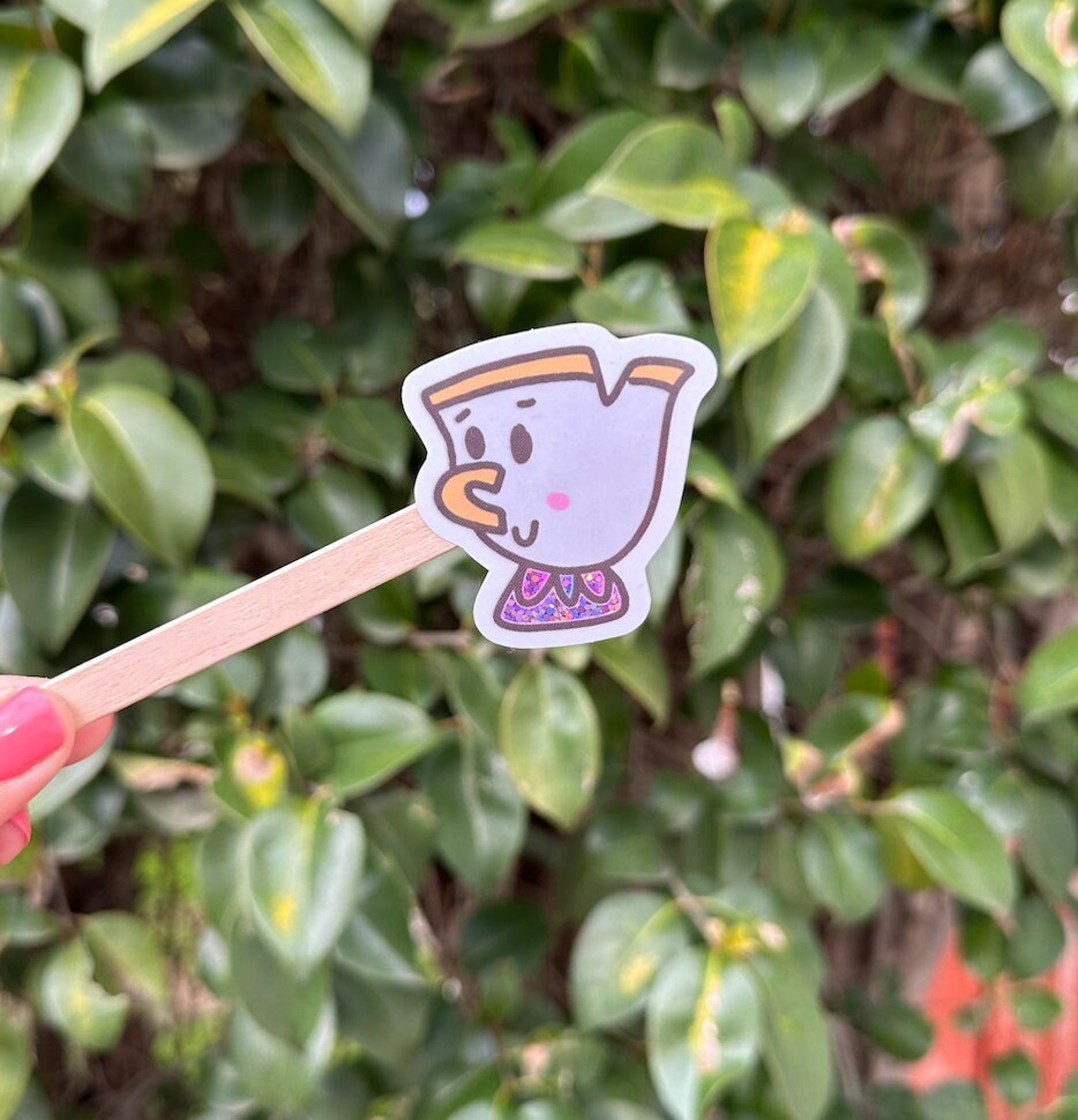 Chip Beauty and the Beast Sticker, Disney Stickers, Chip Cup, Disney ...