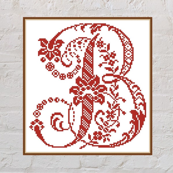 Letter B Embroidery - Etsy