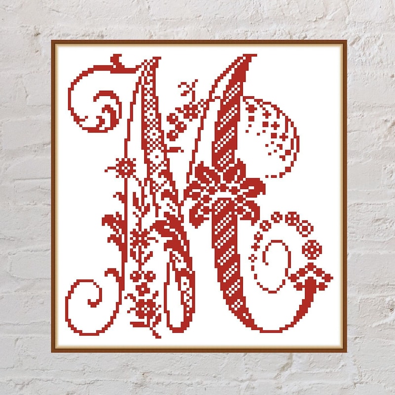 Crossstitch Monogram - Etsy