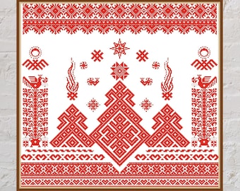 Cross Stitch Pattern Mokosh #2, Mother Earth Cross Stitch, Slavic ...