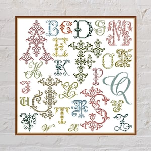 Cross Stitch Pattern Antique ABC Sampler, Alphabet Cross Stitch ...