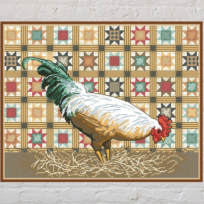 Rooster Quilt Pattern - Etsy