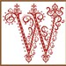 Cross Stitch Pattern Letter W of the Medieval Alphabet - Etsy
