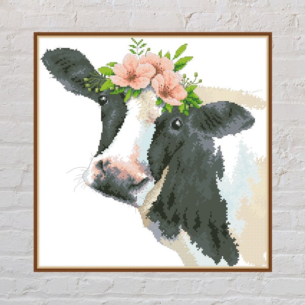 Cow Cross Stitch - Etsy
