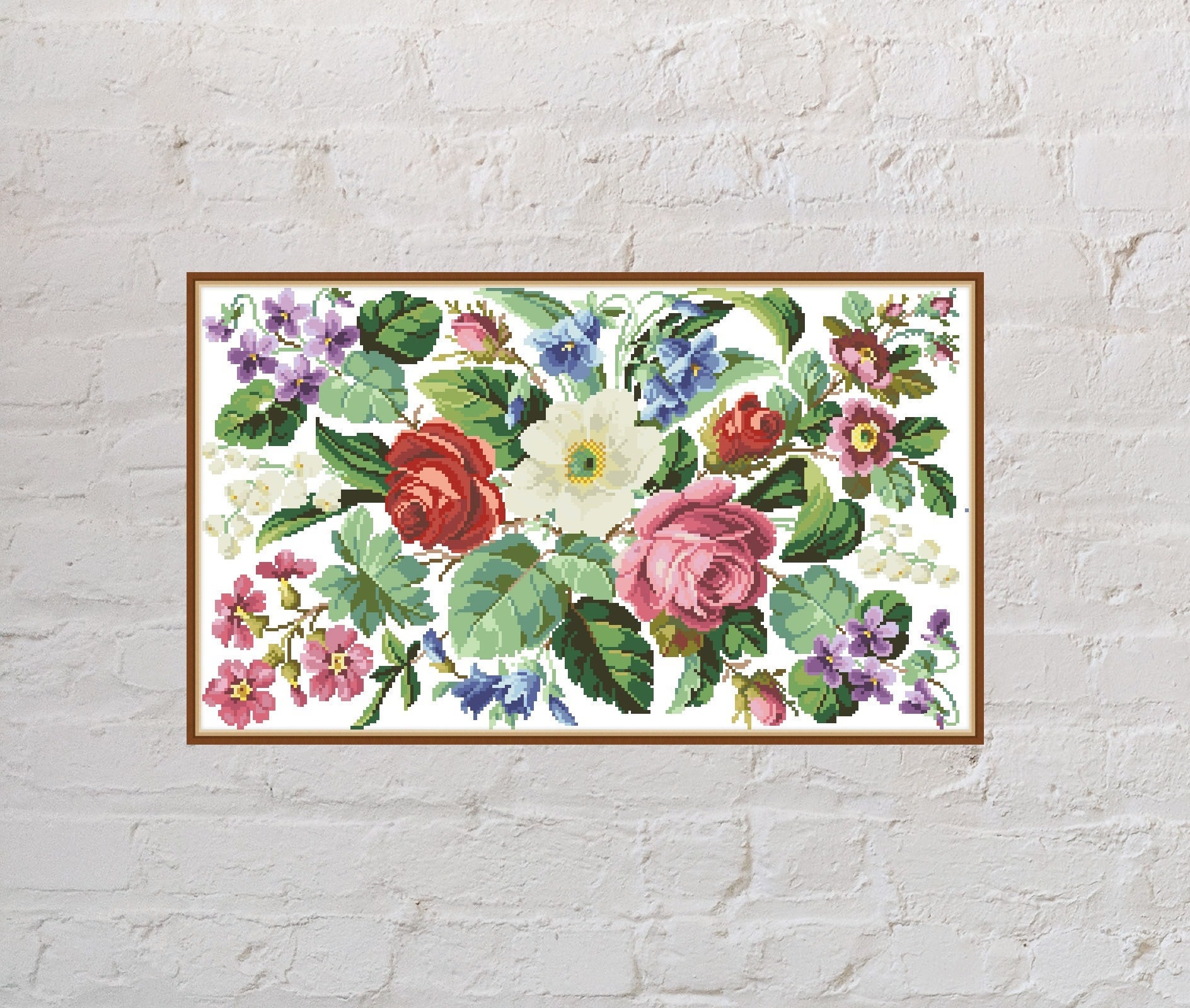 Cross Stitch Pattern Garden Flowers 2 Floral Cross Stitch - Etsy