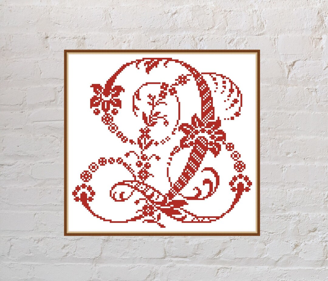 Cross Stitch Pattern Letter Q of the Antique Alphabet, Vintage Cross ...