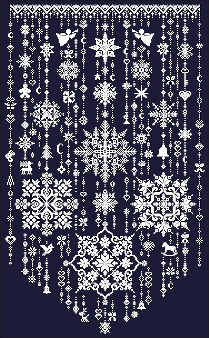 Cross Stitch Pattern Quaker Christmas #4, Christmas Cross Stitch ...