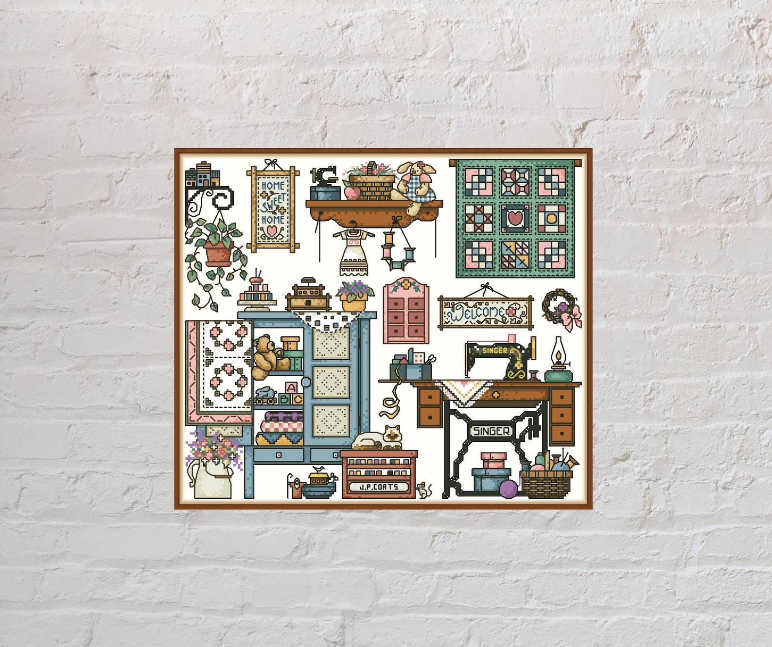 Cross Stitch Pattern Sewing Comfort Sampler Cross Stitch - Etsy