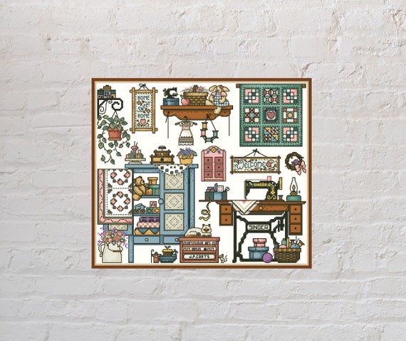 Cross Stitch Pattern Sewing Comfort Sampler Cross Stitch - Etsy