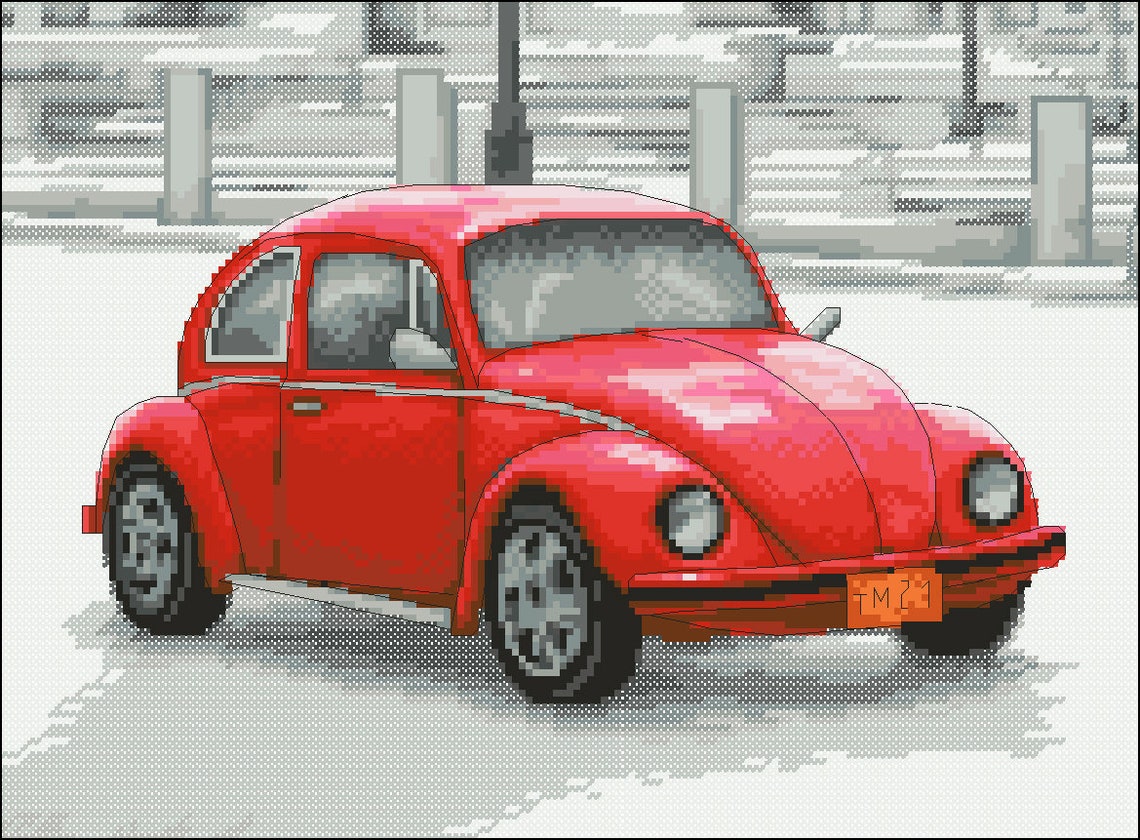 Cross Stitch Pattern Volkswagen Beetle Car Cross Stitch - Etsy