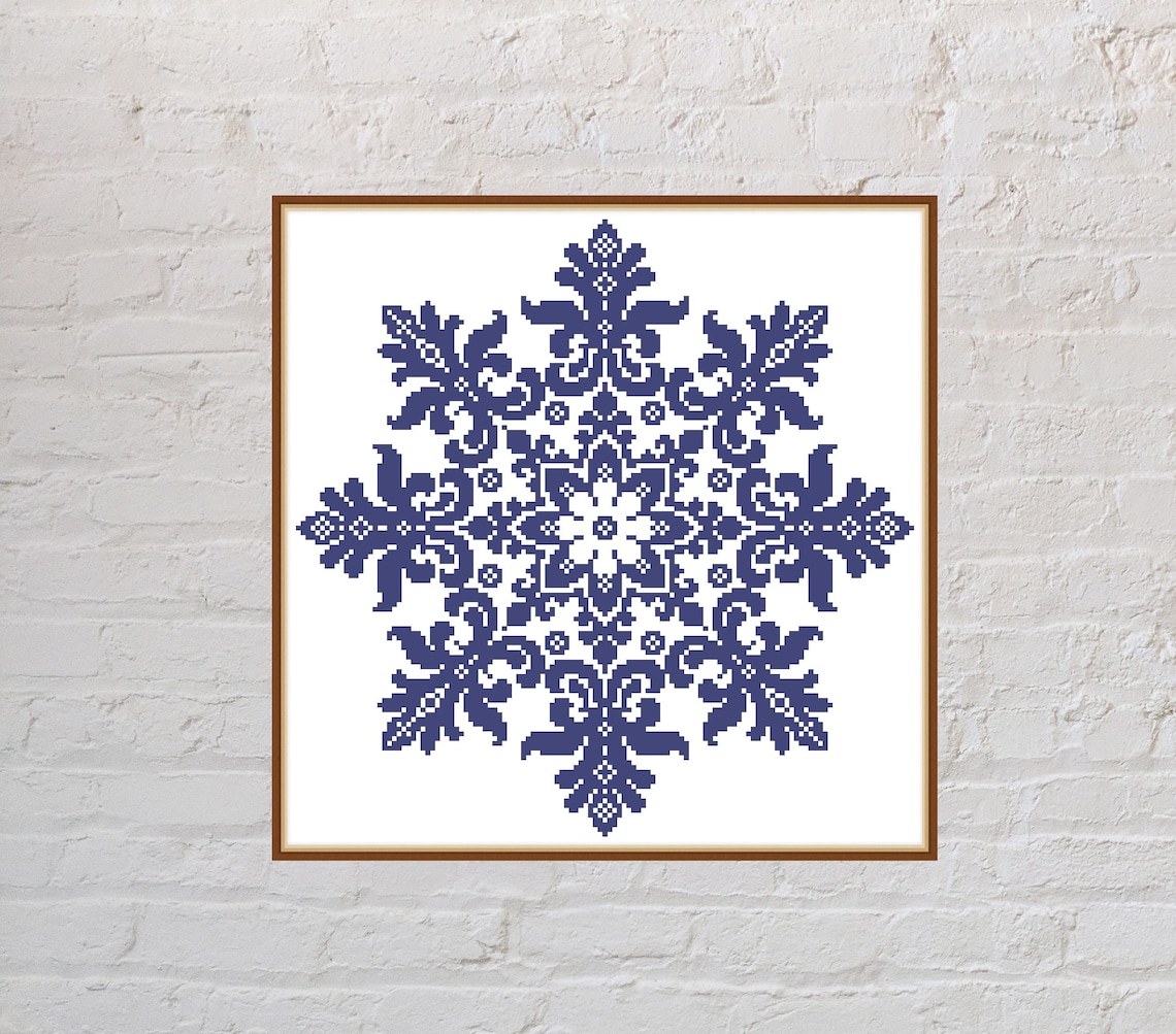 Cross Stitch Pattern Snowflake Winter Cross Stitch - Etsy