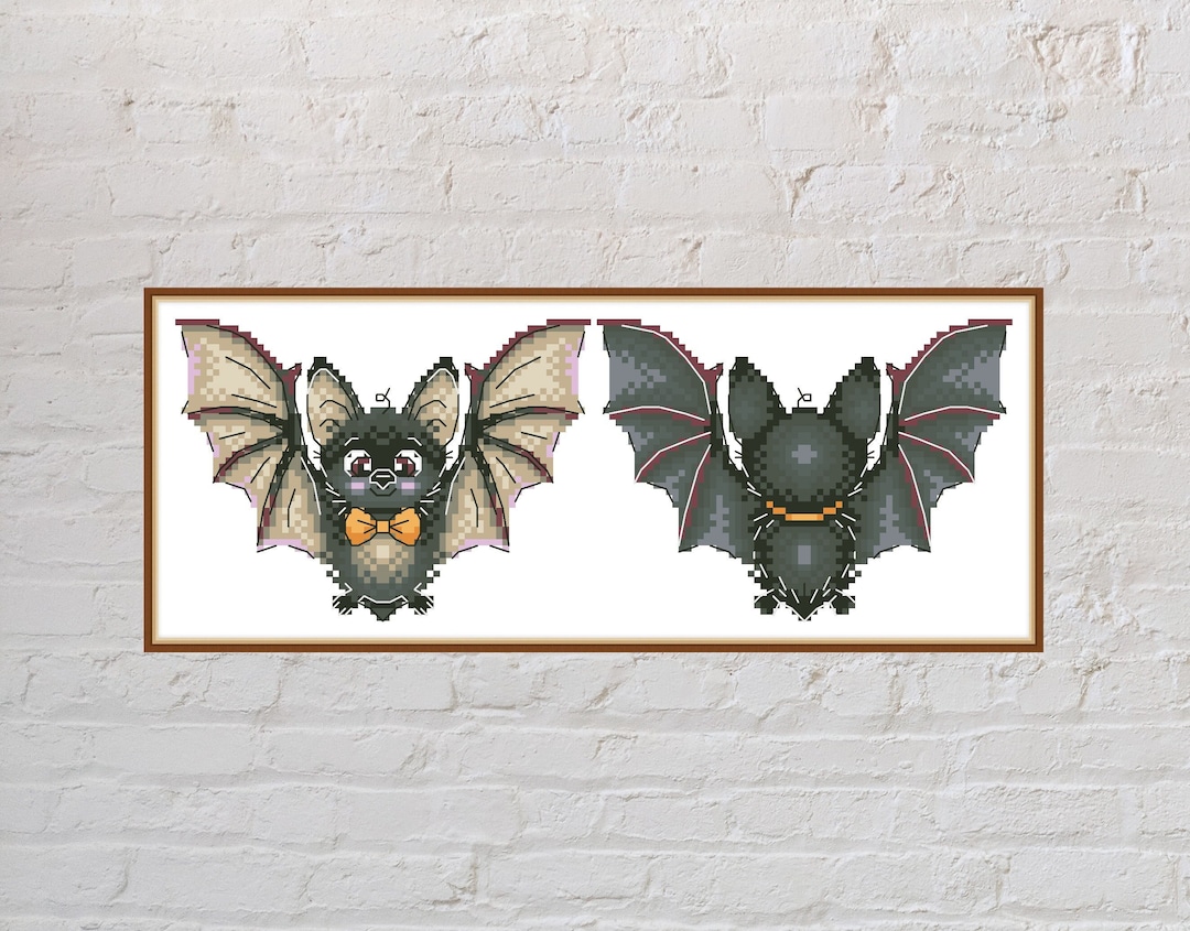 Cross Stitch Pattern Little Bat, Halloween Cross Stitch, Holiday ...