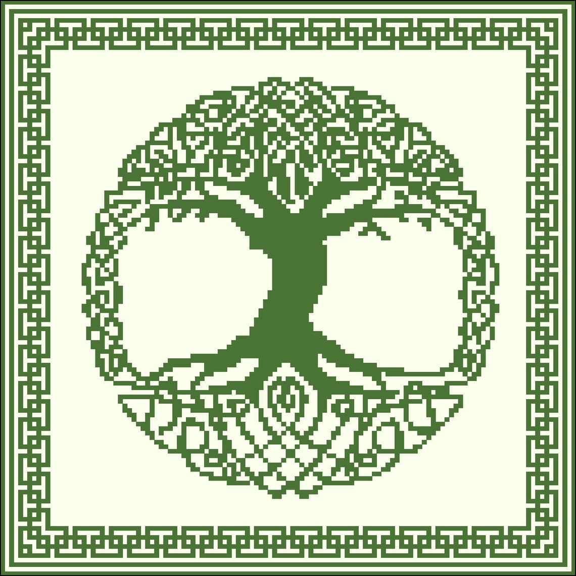 Celtic Tree of Life Cross Stitch Pattern, Crann Bethadh, Yggdrasil ...