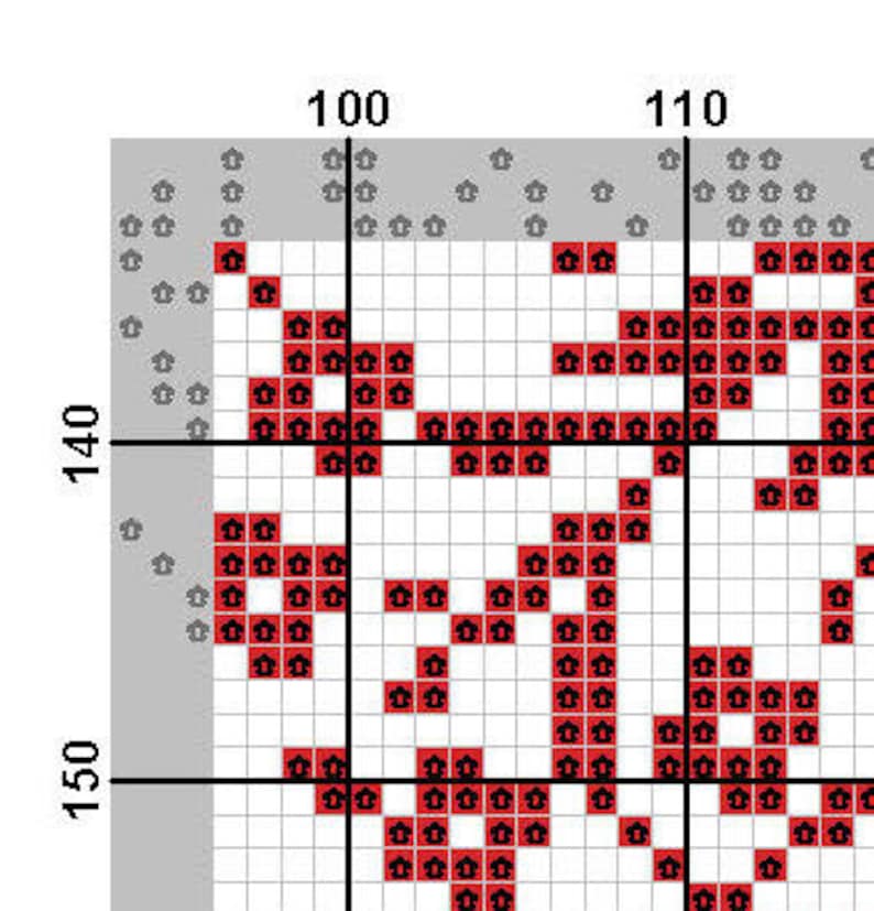 Cross Stitch Pattern Heart Sampler, Romantic Cross Stitch, Monochrome ...