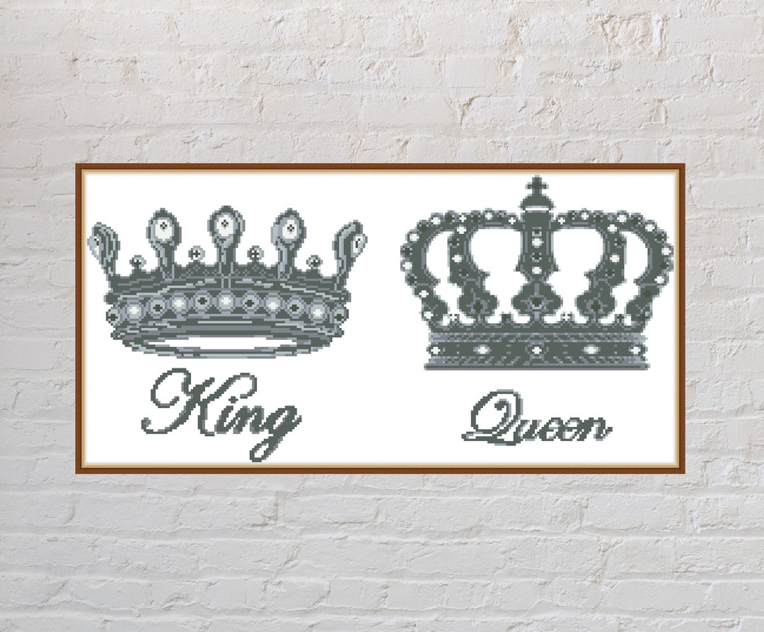 Cross Stitch Pattern Royal Crowns, Antique Cross Stitch, Vintage ...