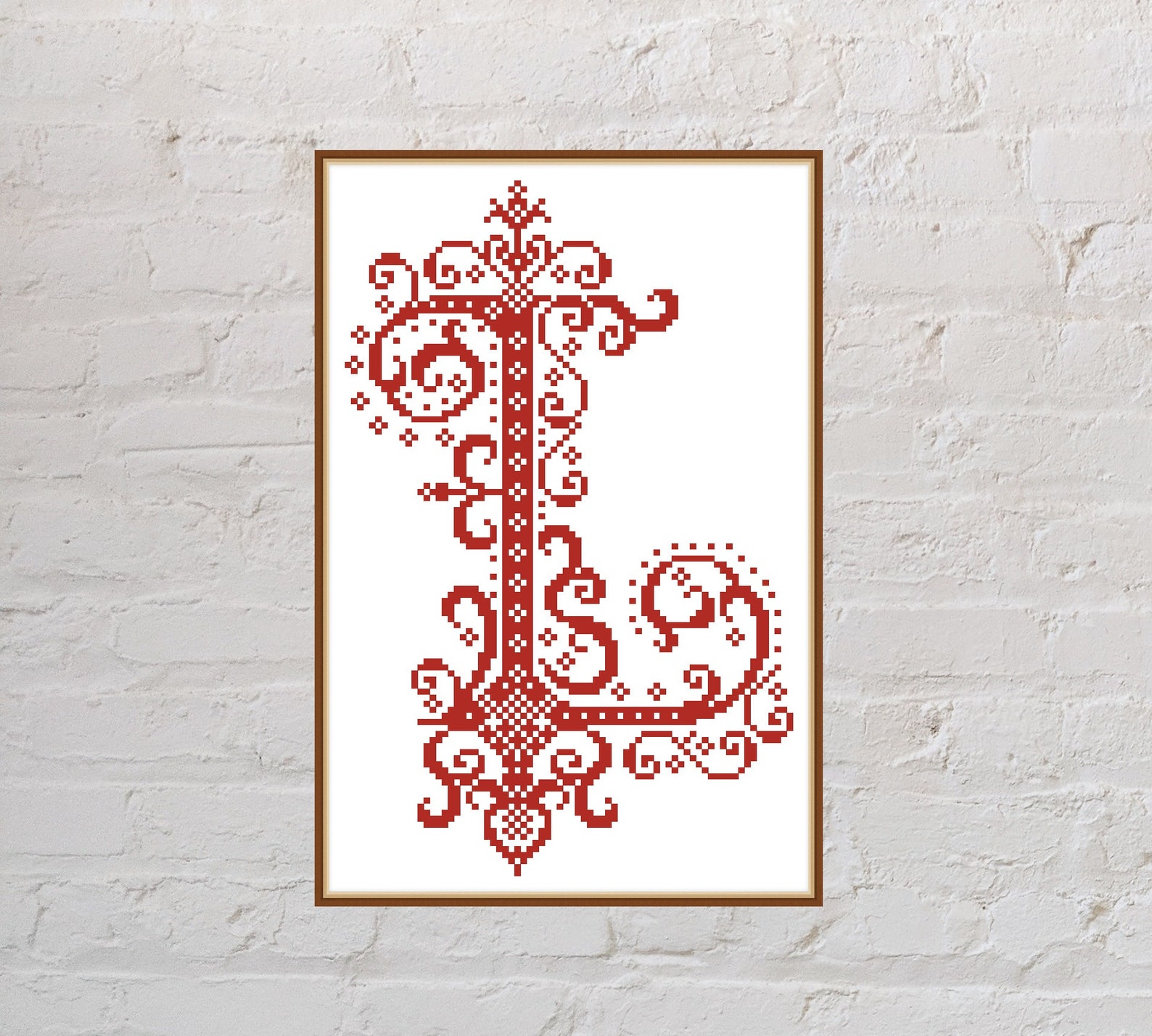 Cross Stitch Pattern Letter L of the Medieval Alphabet - Etsy