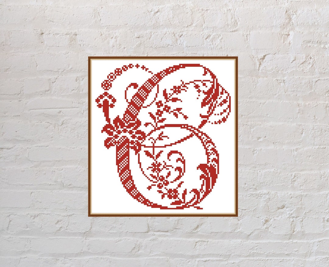 Cross Stitch Pattern Letter C of the Antique Alphabet, Vintage Cross ...