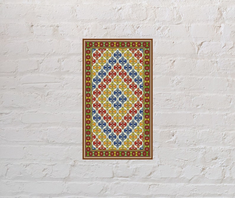 Cross Stitch Pattern Turkish Ornament Carpet Cross Stitch - Etsy