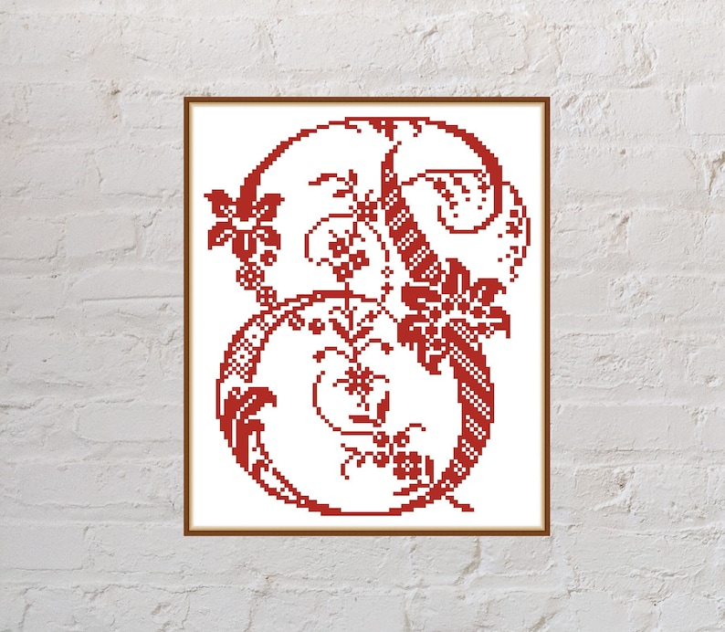 Cross Stitch Pattern Letter P of the Antique Alphabet Vintage - Etsy