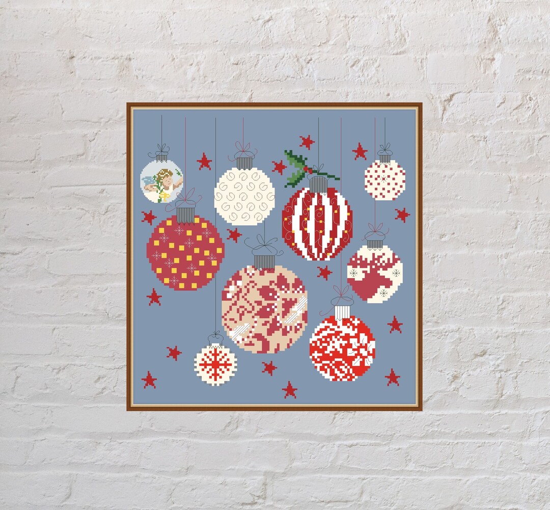 Cross Stitch Pattern Christmas Ornaments 3 Christmas Cross - Etsy