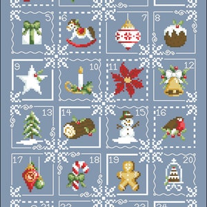 Cross Stitch Pattern Advent Calendar #2, Christmas Cross Stitch ...