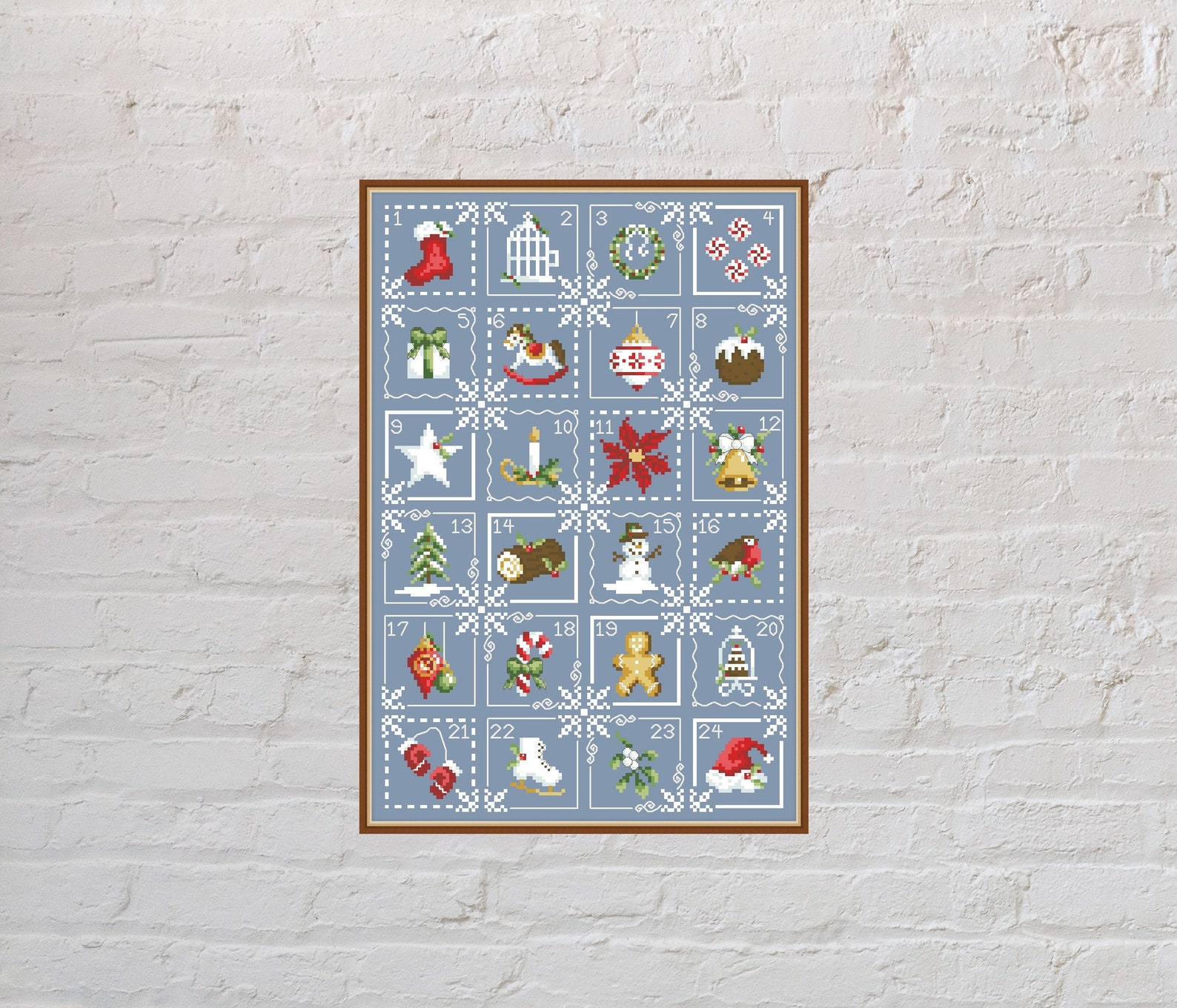 Cross Stitch Pattern Advent Calendar 2 Christmas Cross - Etsy Canada