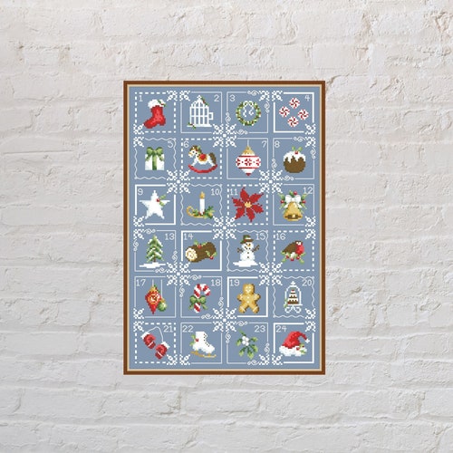Advent Calendar Cross Stitch Pattern December Advent - Etsy Canada