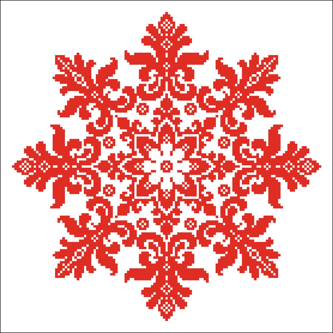 Cross Stitch Pattern Snowflake Winter Cross Stitch - Etsy