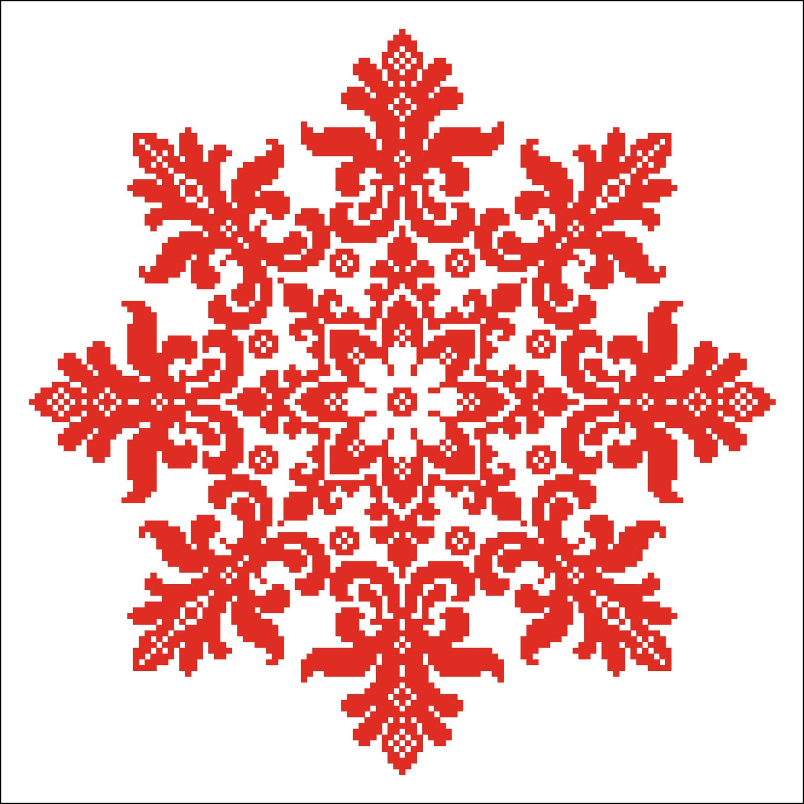 Cross Stitch Pattern Snowflake Winter Cross Stitch - Etsy