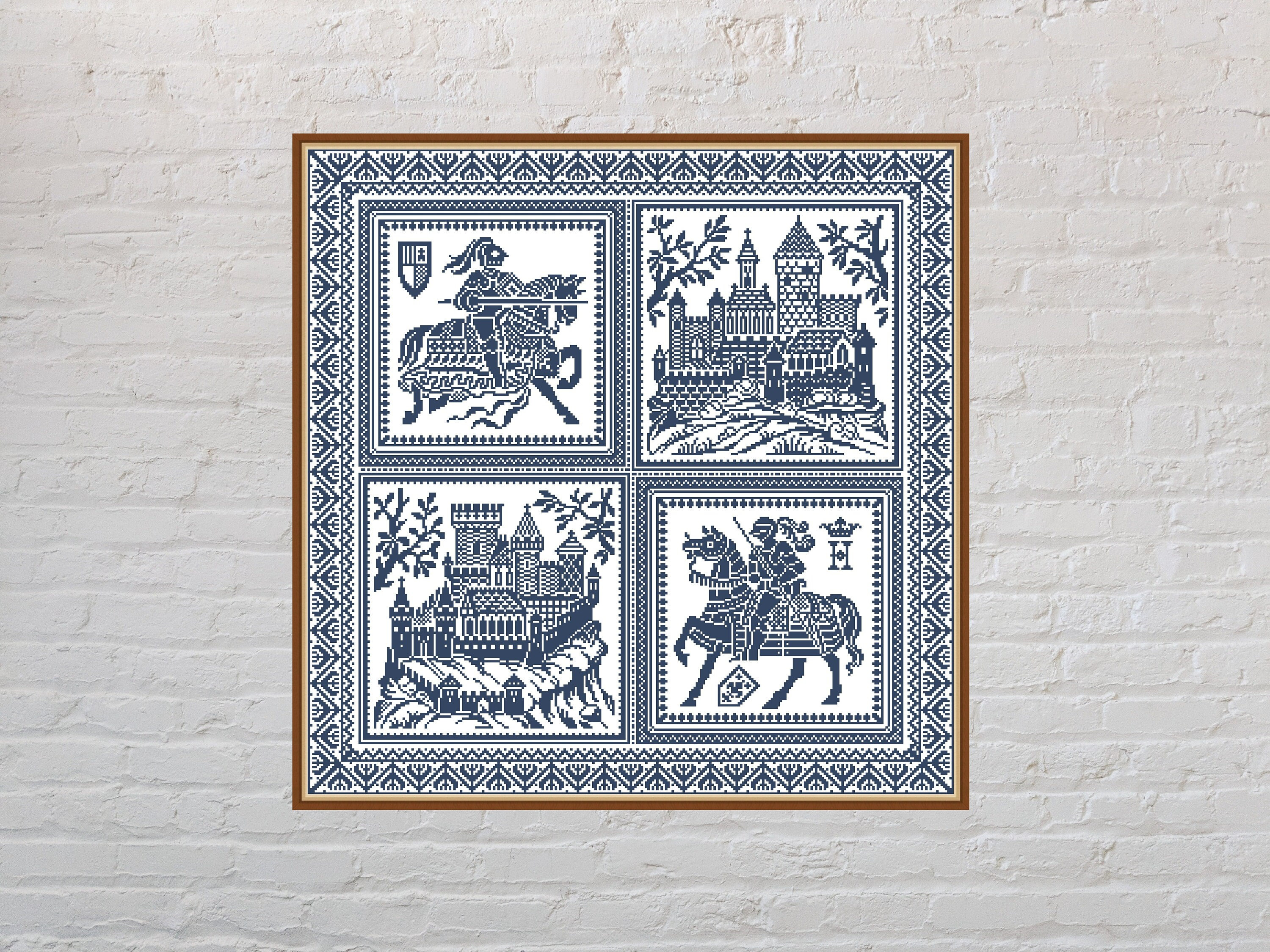 Cross Stitch Pattern Castle Sampler 2 Medieval Cross Stitch - Etsy