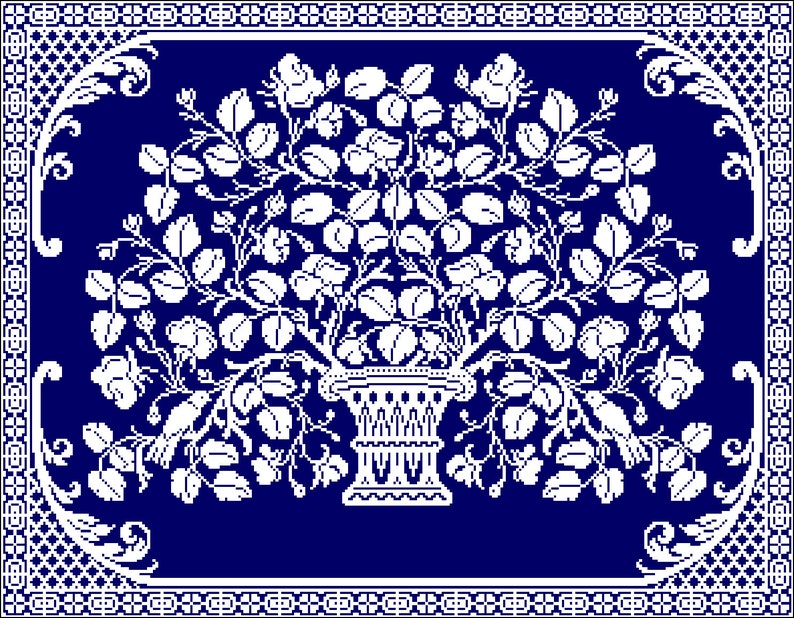 Cross Stitch Pattern Vintage Bouquet 10 Antique Cross - Etsy