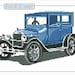 Cross Stitch Pattern 1927 Ford Model T, Car Cross Stitch, Retro ...