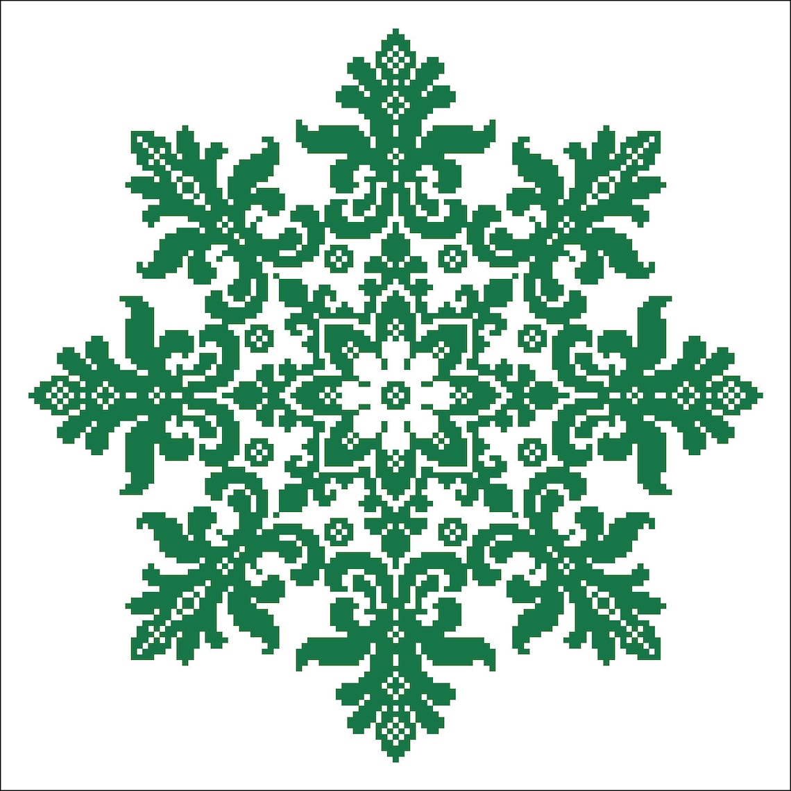 Cross Stitch Pattern Snowflake Winter Cross Stitch - Etsy